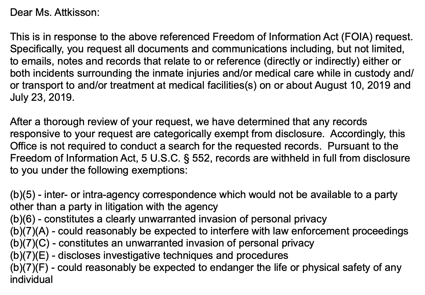 All prison documents about Jeffrey Epstein: Withheld | Sharyl Attkisson