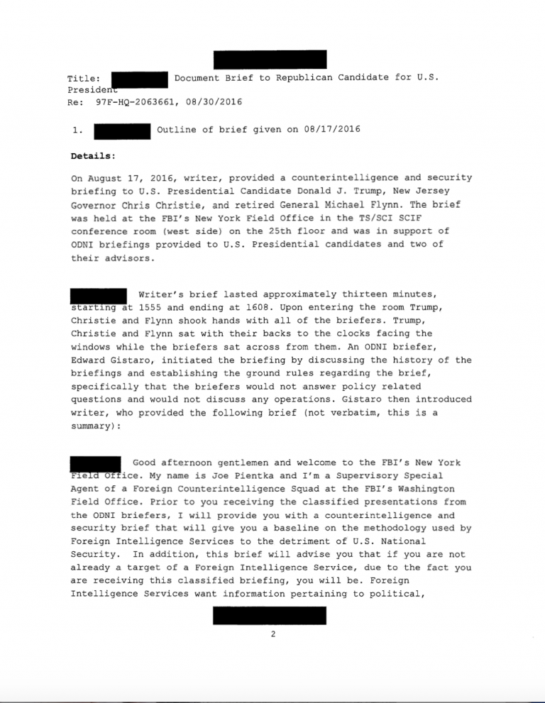 READ: Document approved by FBI attorney Clinesmith in the FBI’s ...
