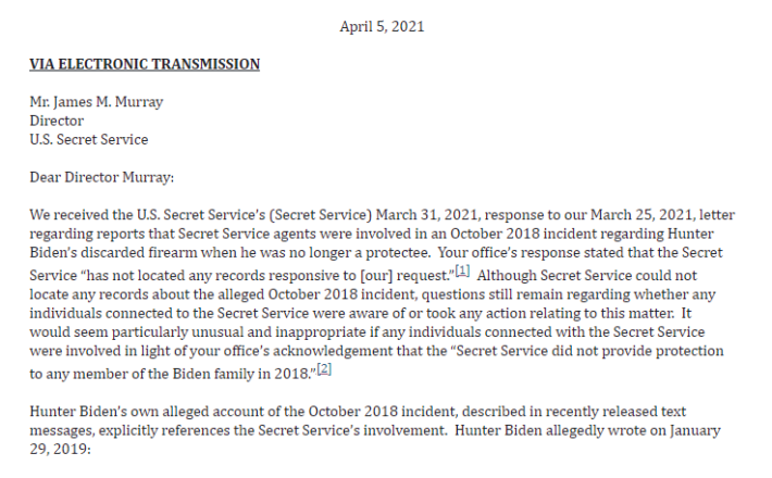 (READ) Senators press Secret Service for answers about Hunter Biden’s ...