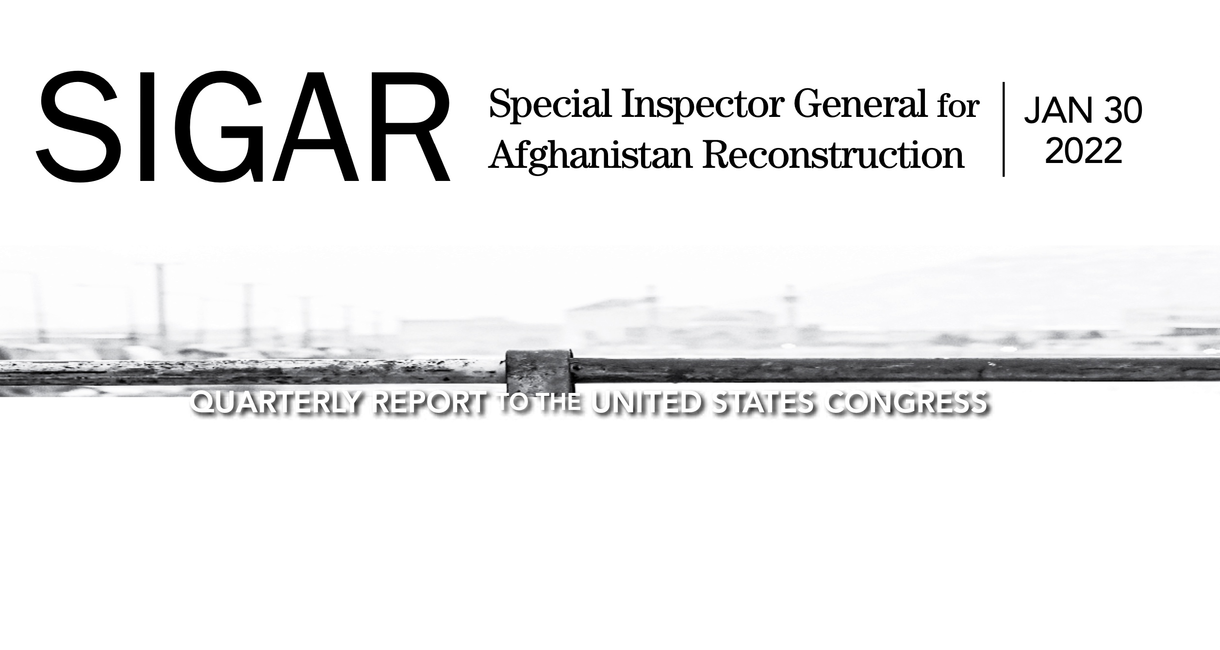 (READ) SIGAR releases quarterly report to Congress on US reconstruction ...